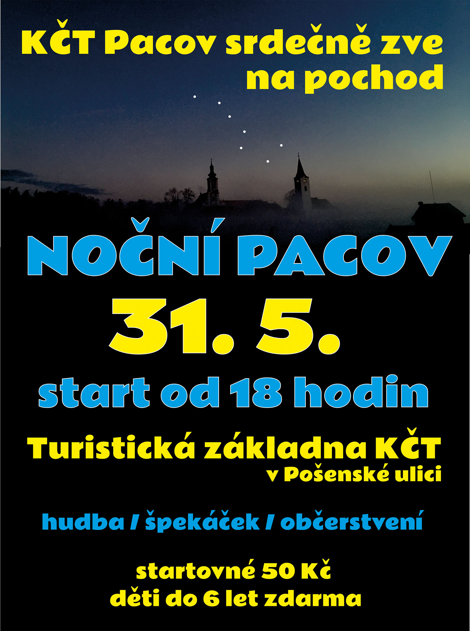Noční Pacov – 31. května 2024 – KČT Pacov